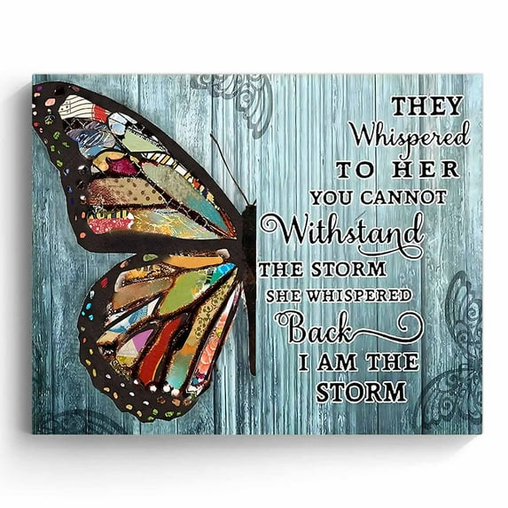 Inspirational Canvas Wall Art I Am The Storm" | Rustic Farmhouse Decor ...