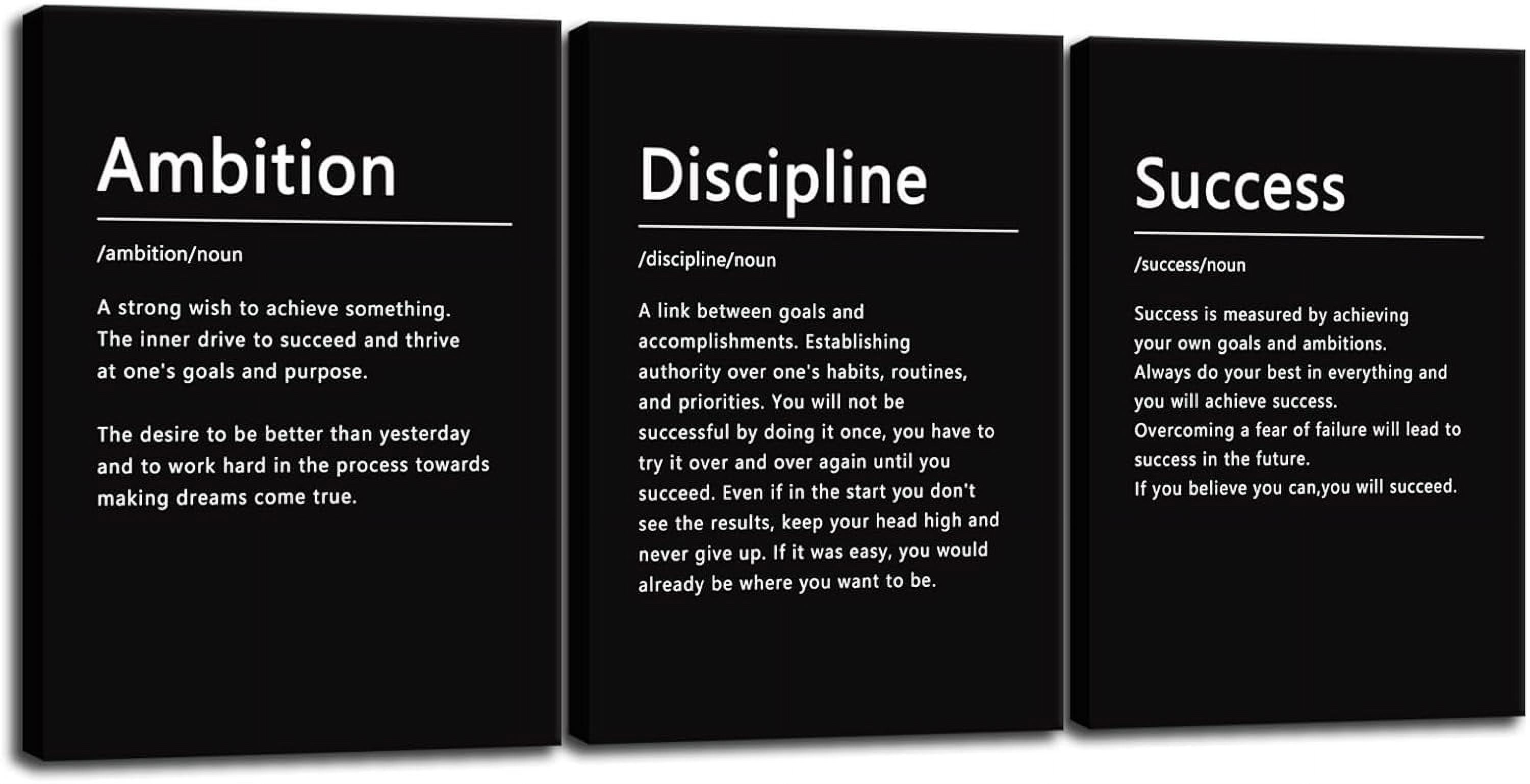 Inspirational Canvas Wall Art Inspiration Picture Discipline ...