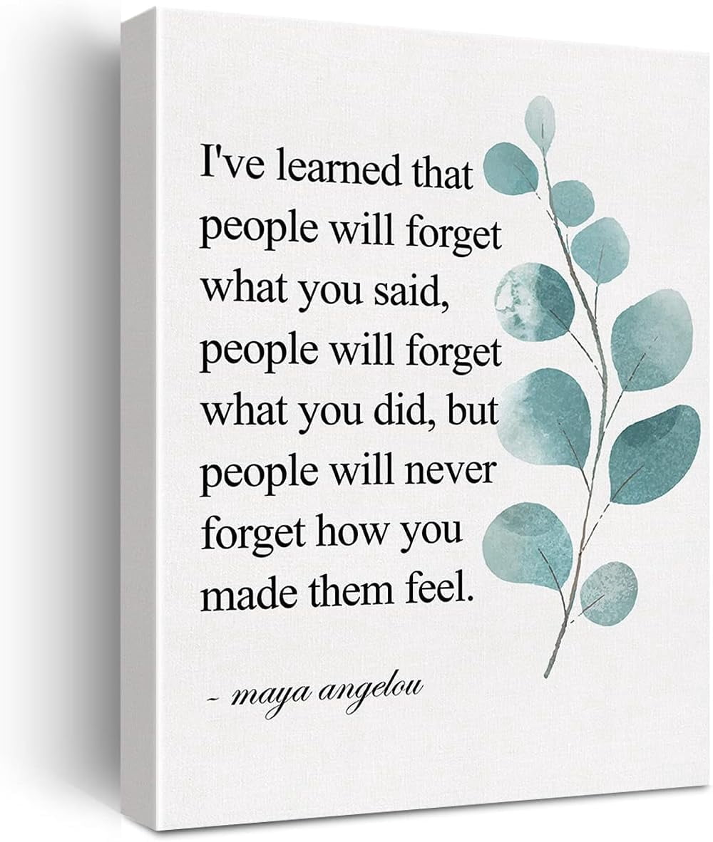 Inspirational Canvas Wall Art Motivational I''ve Learned That People ...