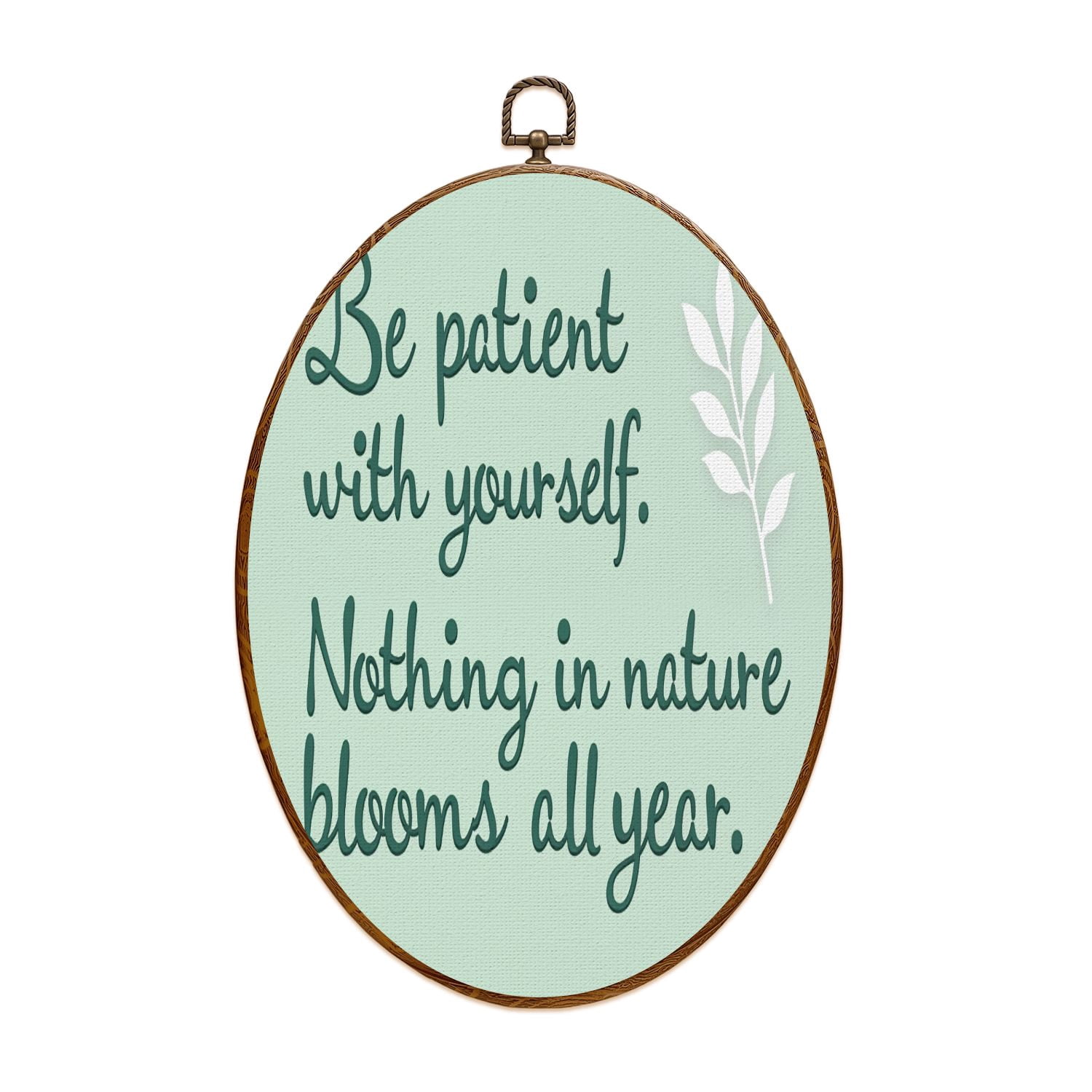 Inspirational Canvas Wall Art Motivational Quote Botanical Leaf Soft ...