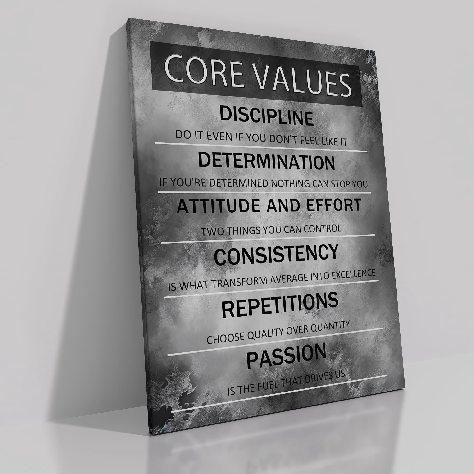 Inspirational Canvas Wall Art Office Core Values Theme Motivational ...