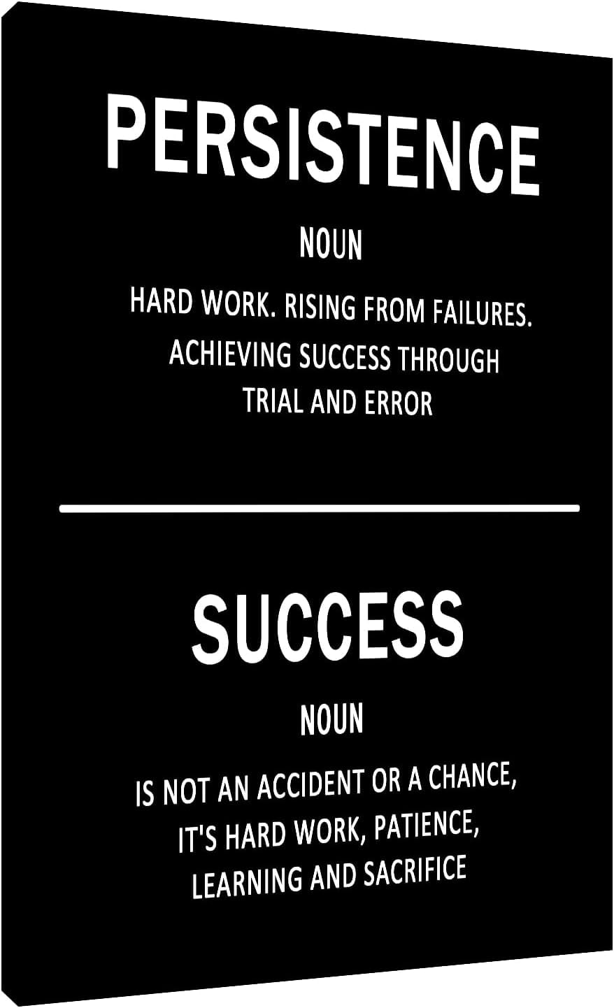 Inspirational Canvas Wall Art Office Motto Decor Quotes Success Ocean ...