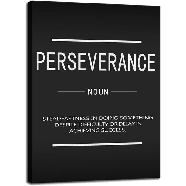 Inspirational Canvas Wall Art Perseverance Noun Printing Poster ...