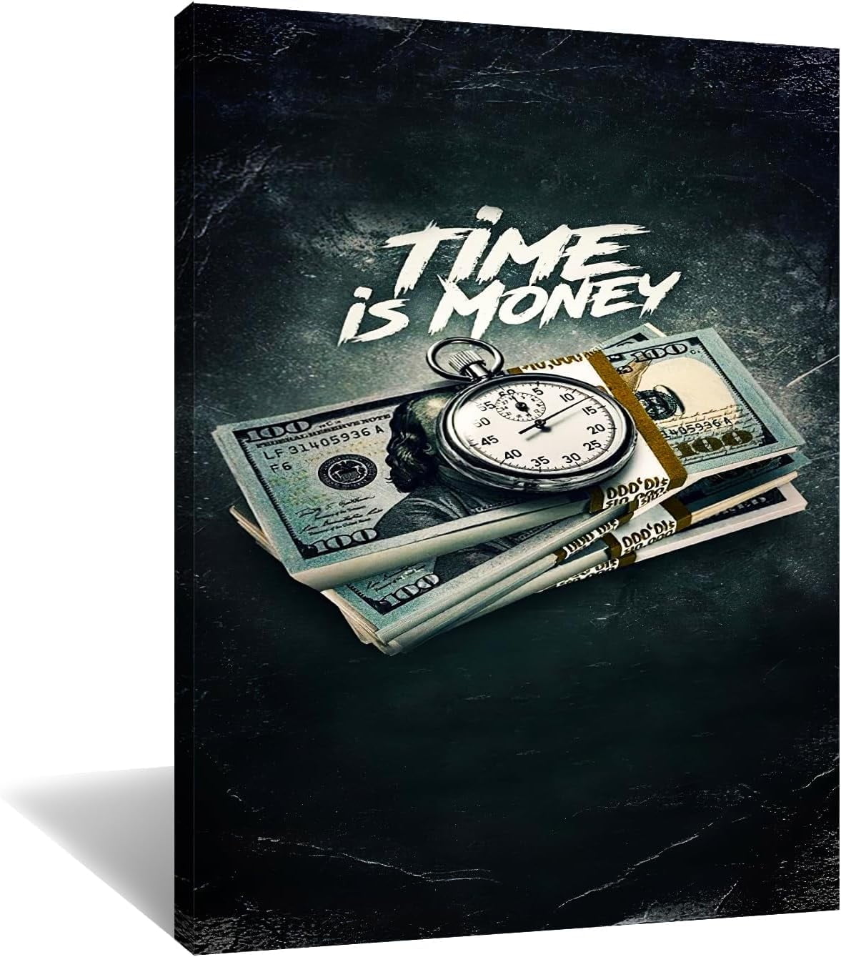 Inspirational Canvas Wall Art Time is Money Poster Print Motivational ...