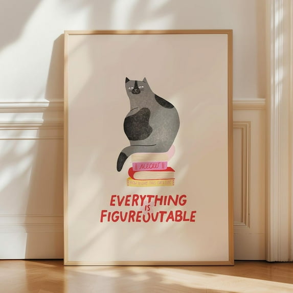 Inspirational Cat Quote Print: Therapy Office Wall Art UNFRAMED PAPER ...