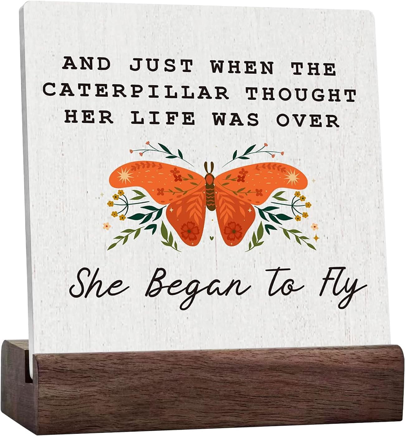 Inspirational Ceramic Table Sign She Began To Fly Office Desk Decor ...