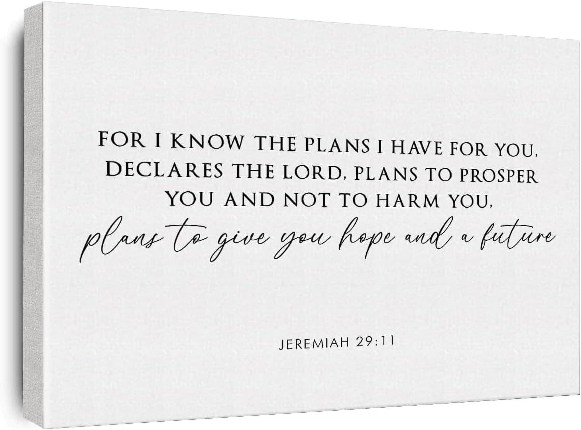 Inspirational Christian Canvas Wall Art 11.5x15 Inch Framed Religious ...