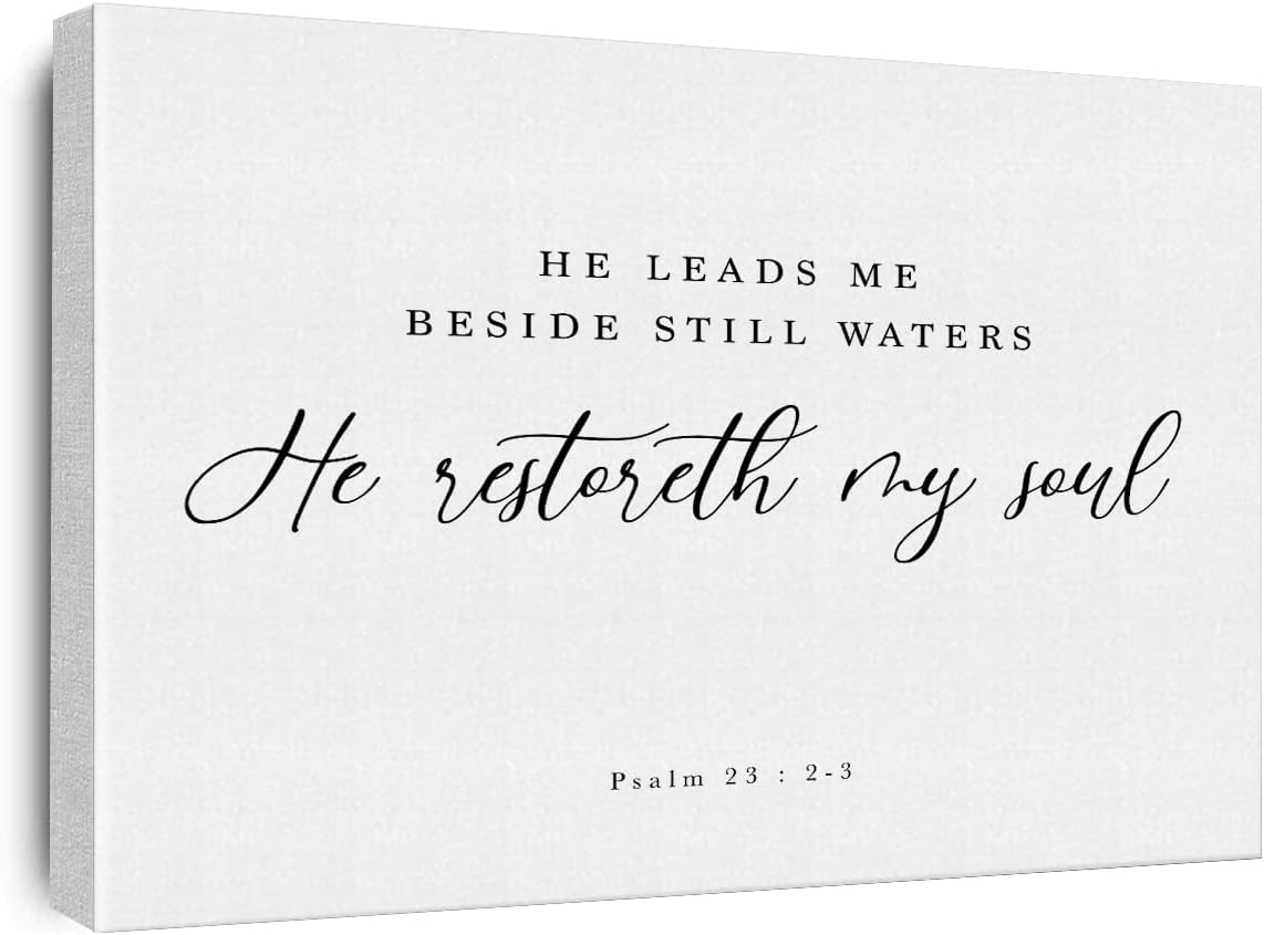 Inspirational Christian Canvas Wall Art 11.5x15 Inch Framed Religious ...