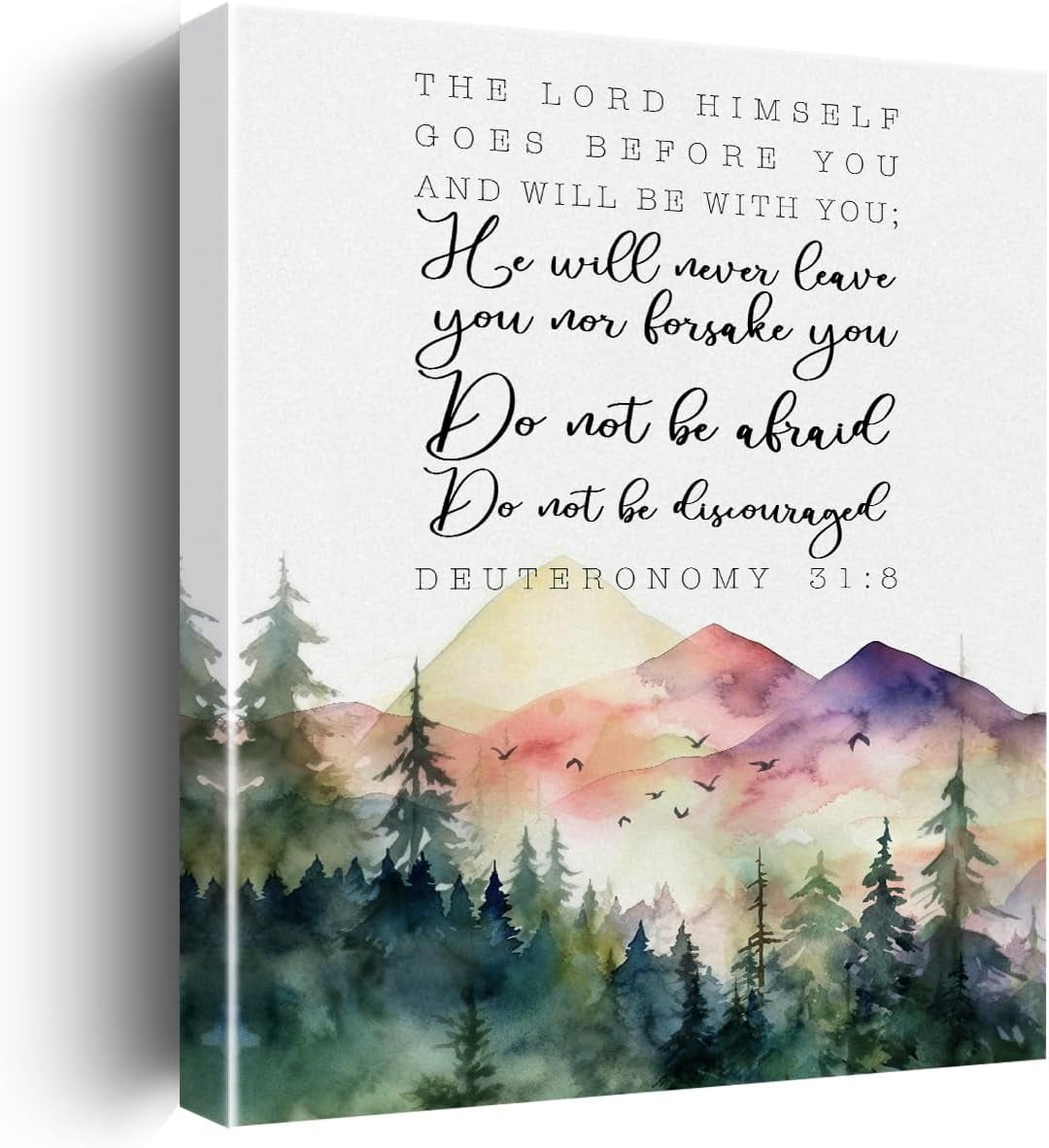Inspirational Christian Canvas Wall Art Farmhouse Decor Positive ...