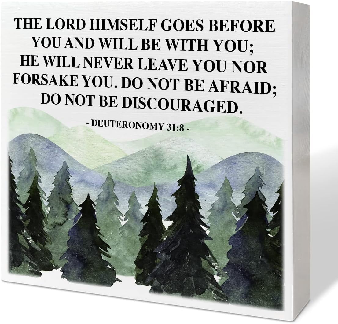 Inspirational Christian Desk Wooden Box Sign Decor, Do Not Be ...