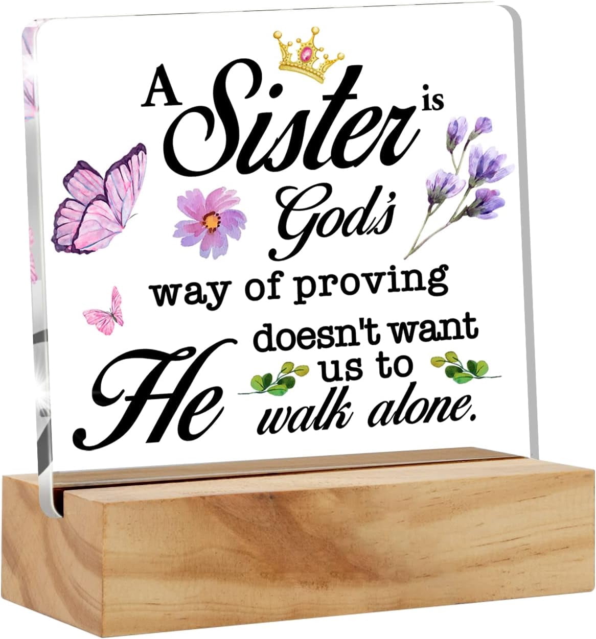 Inspirational Christian Sisters Gift Bible Verse Best Sister Desk Decor ...