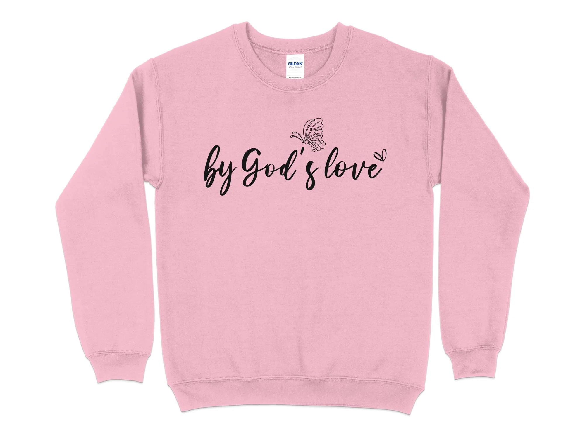Inspirational Christian Sweatshirt, By God's Love With Butterfly ...