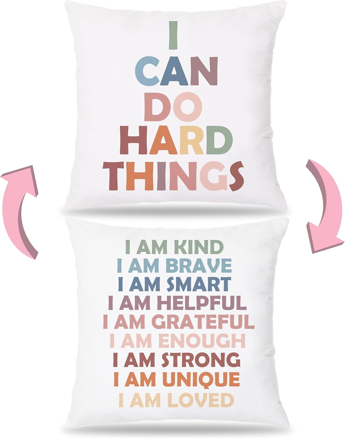 Inspirational Classroom Pillow Covers 18x18, I Can Do Hard Things ...