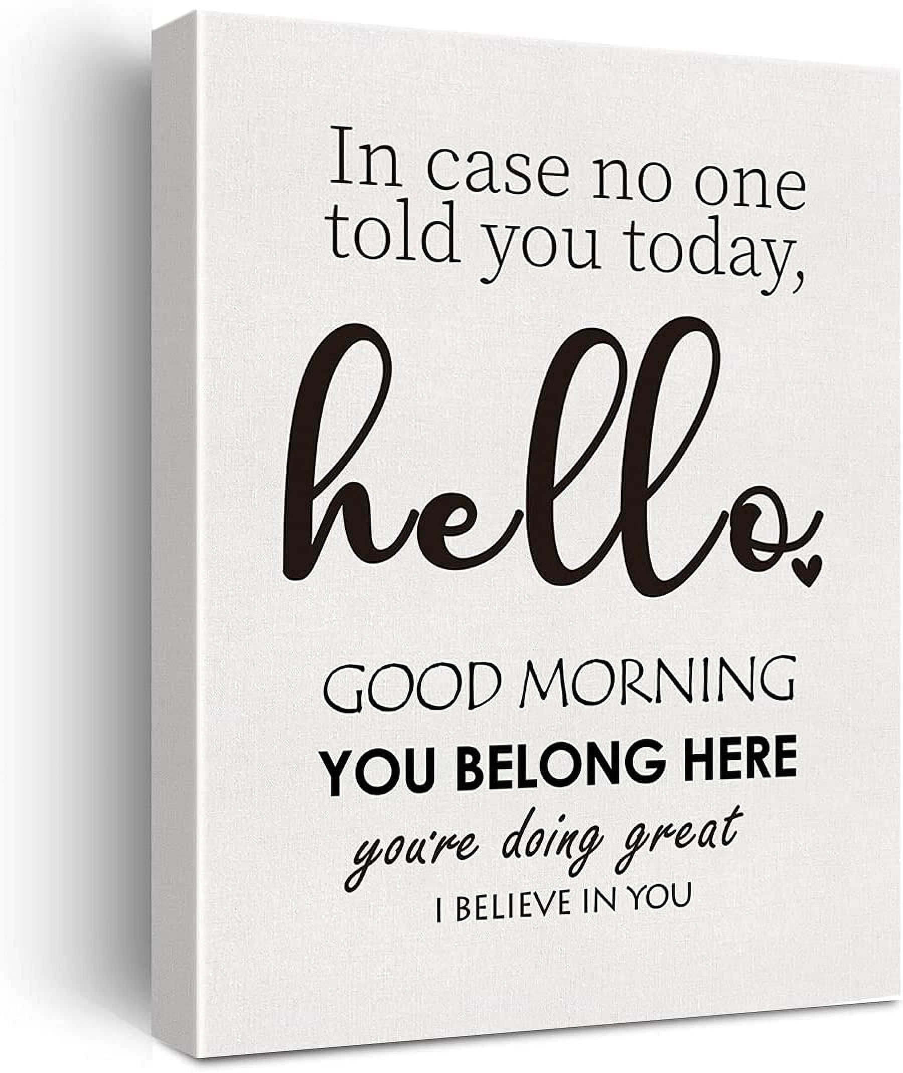 Inspirational Classroom Sign Canvas Wall Art Decoration, in Case No One ...