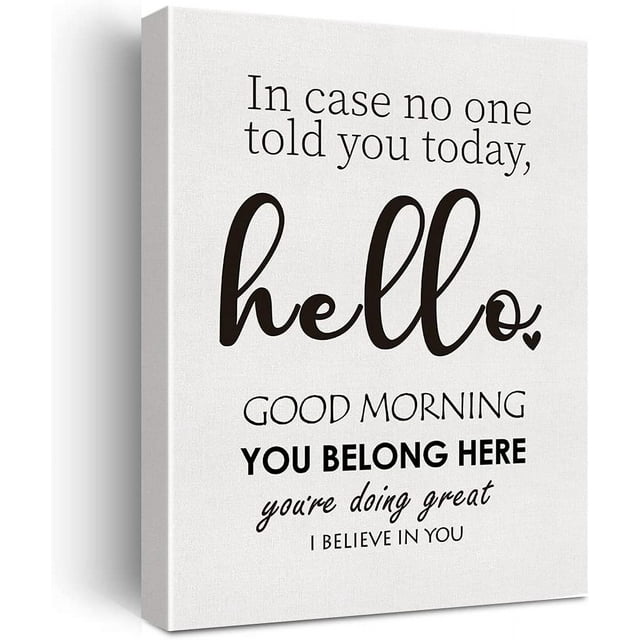 Inspirational Classroom Sign Canvas Wall Art Decoration, in Case No One ...
