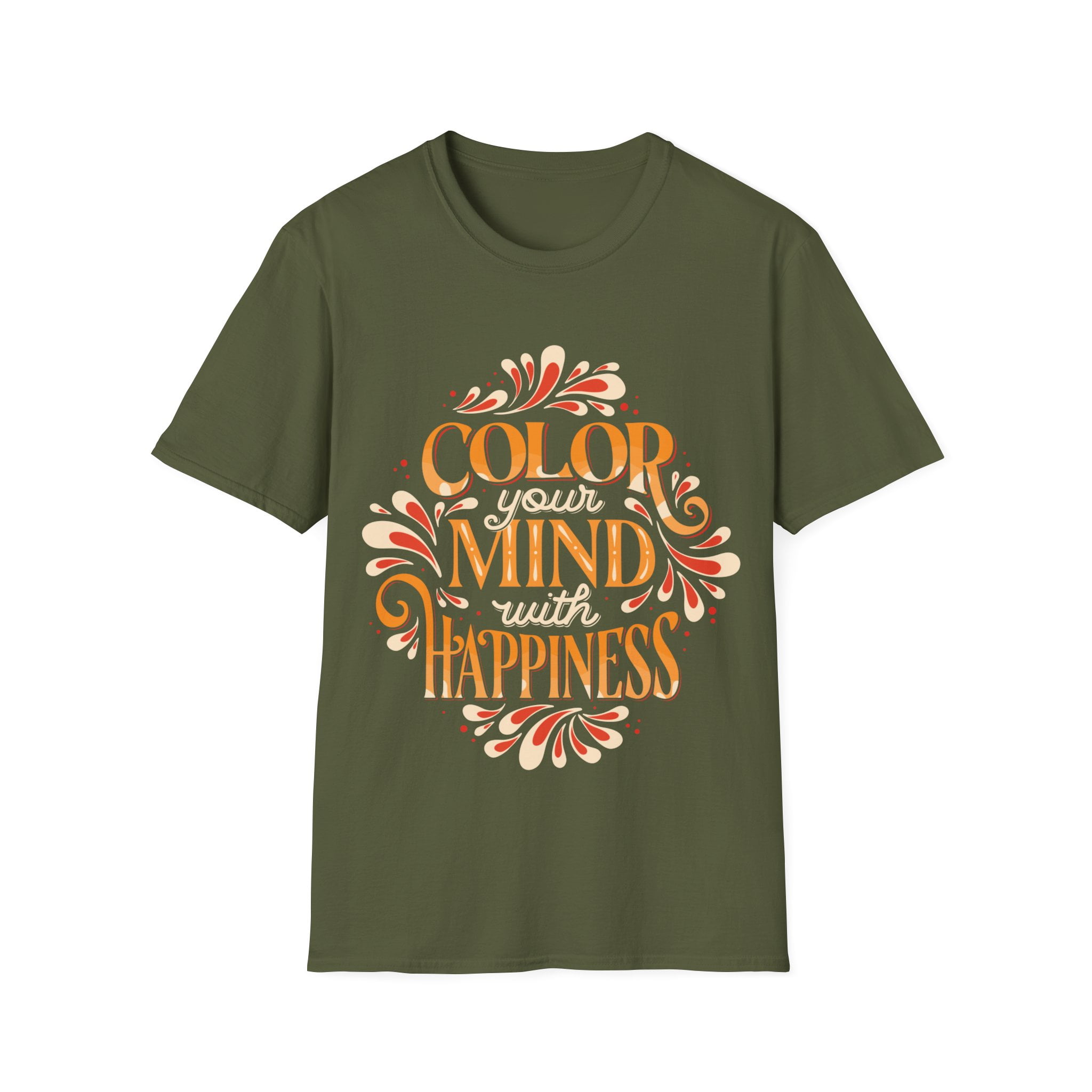 Inspirational Color Your Mind With Happiness Men Women Tee - Walmart.com