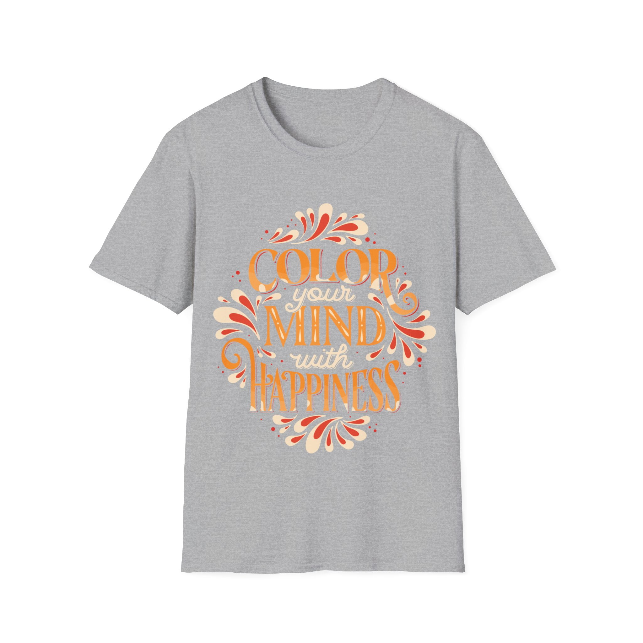 Inspirational Color Your Mind With Happiness Men Women Tee - Walmart.com