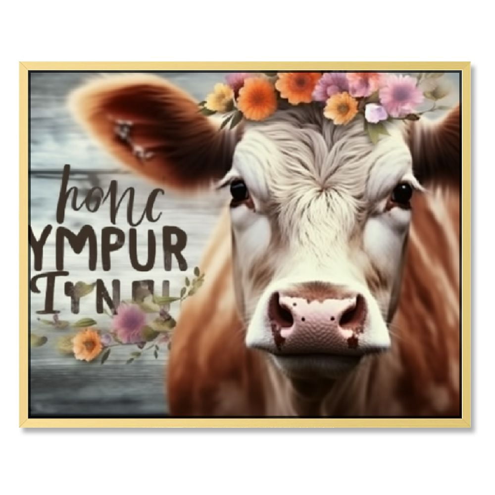 Inspirational Cow Decor Canvas Wall Art Wall Decor Cute Cow Print Stuff ...