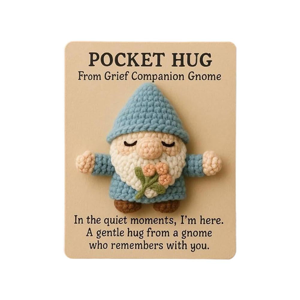 Inspirational Crochet Pocket Hug Gnome, Mini Gnomes Statue With ...