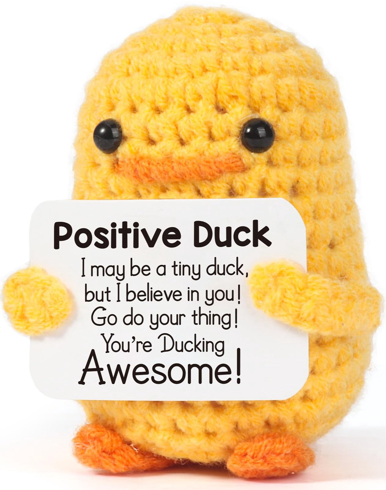 Inspirational Crochet Positive Duck – Handmade Emotional Cheer Support ...
