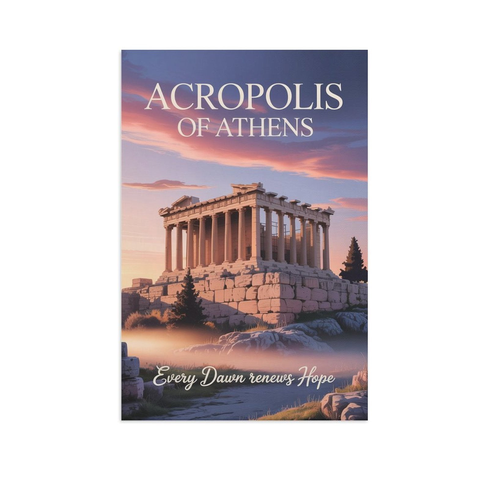 Inspirational Décor Acropolis of Athens Motivational Poster Every Dawn ...