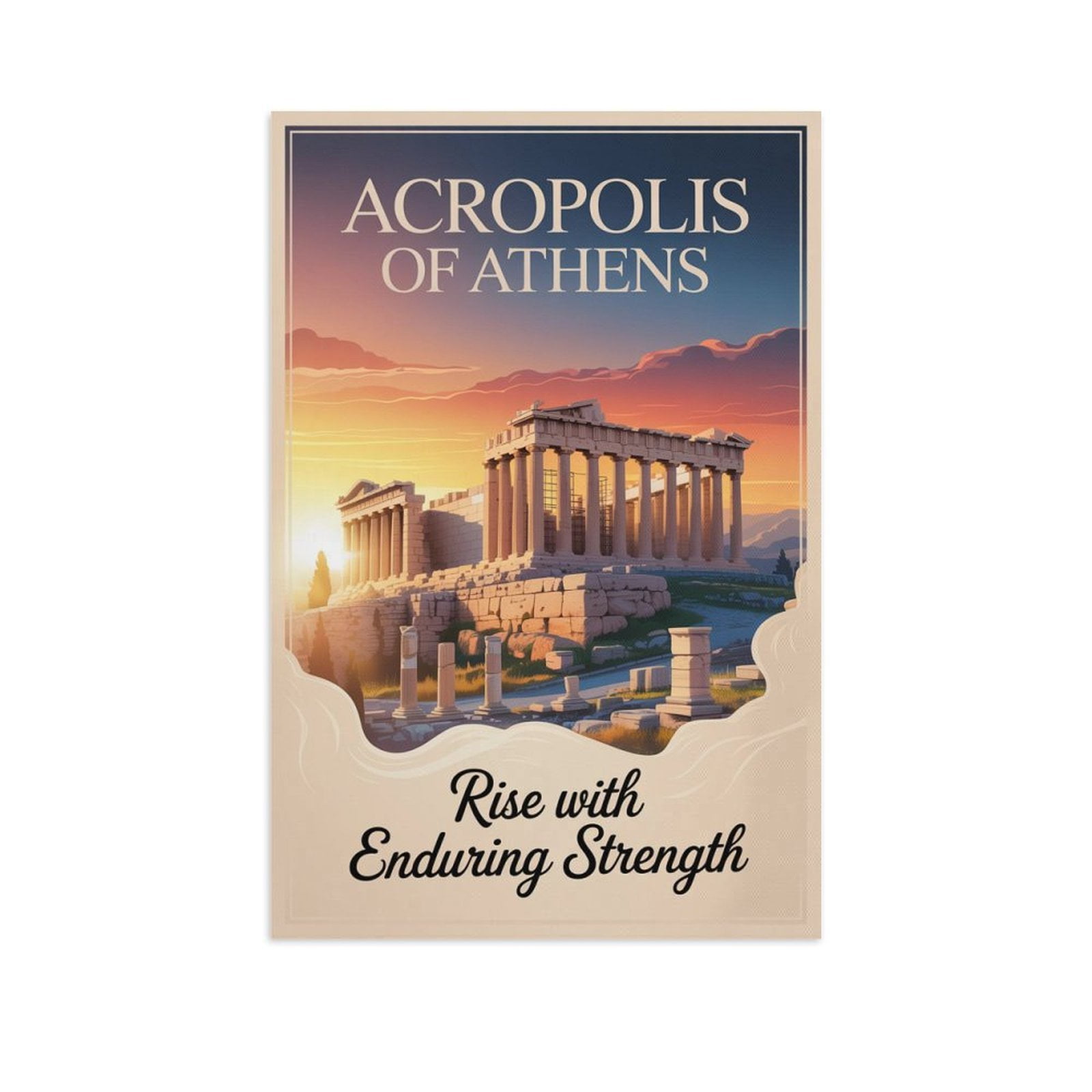 Inspirational Décor Acropolis of Athens Motivational Poster Rise with ...
