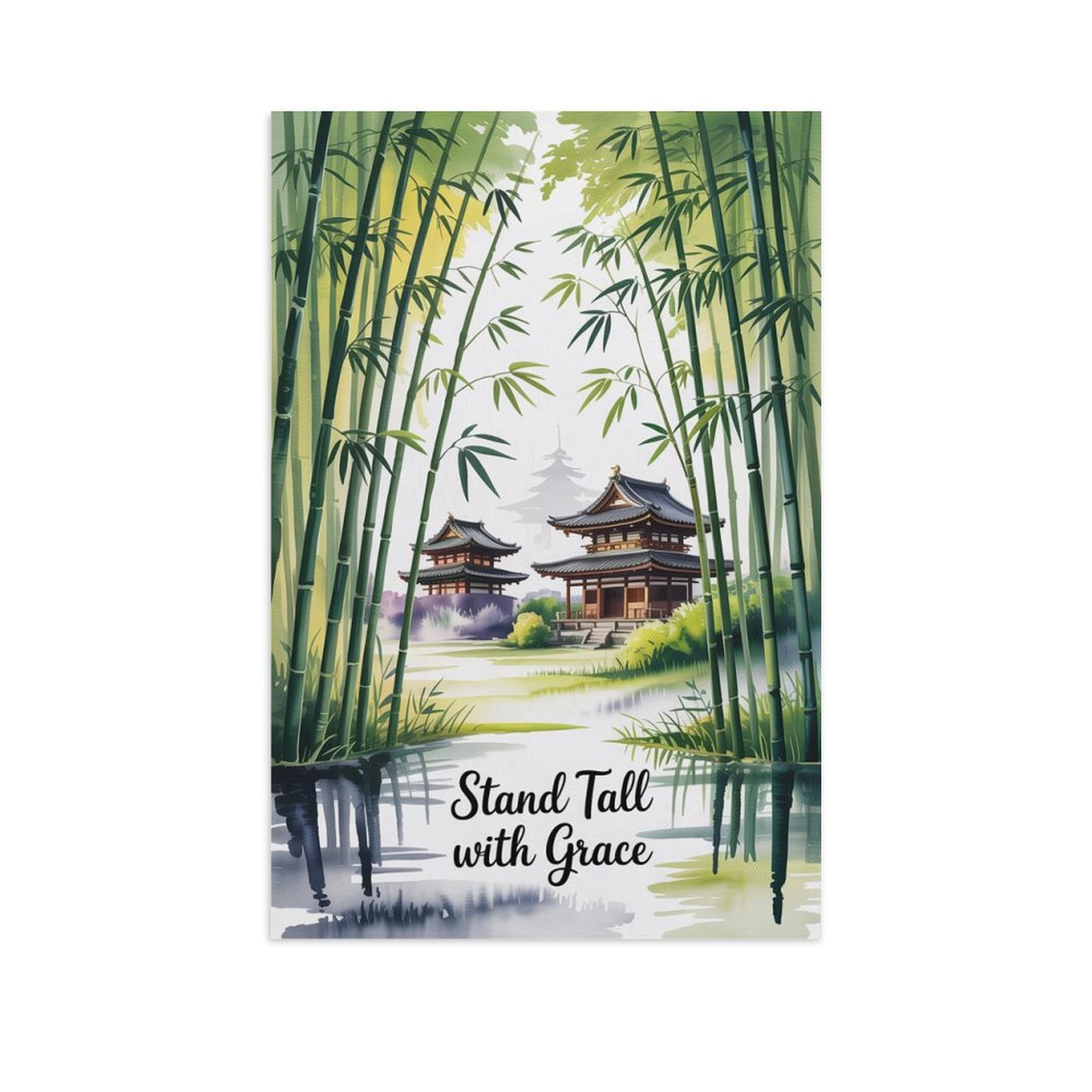 Inspirational Décor Kyoto Temples Motivational Poster Stand Tall with ...
