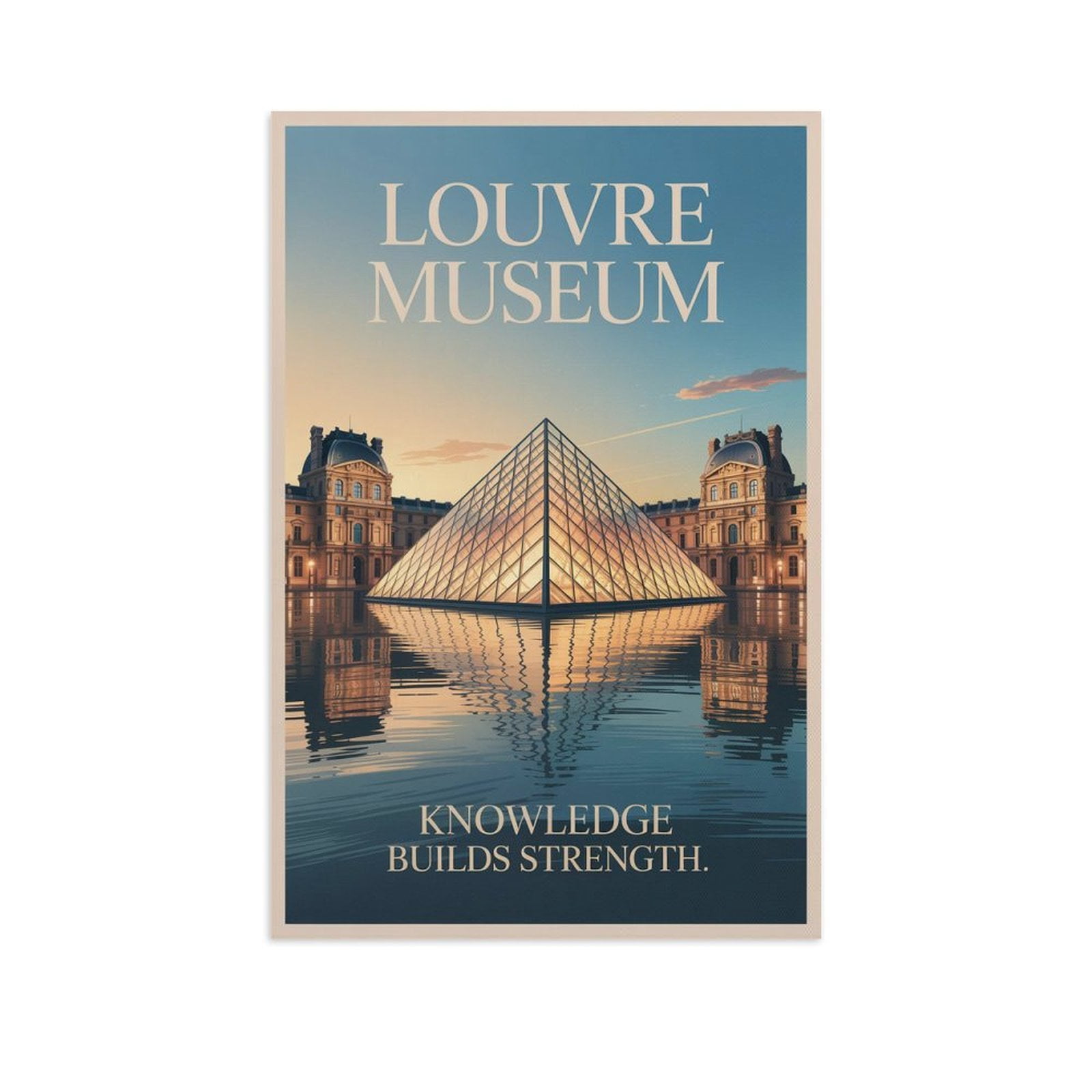 Inspirational Décor Louvre Museum Motivational Poster Knowledge Builds ...