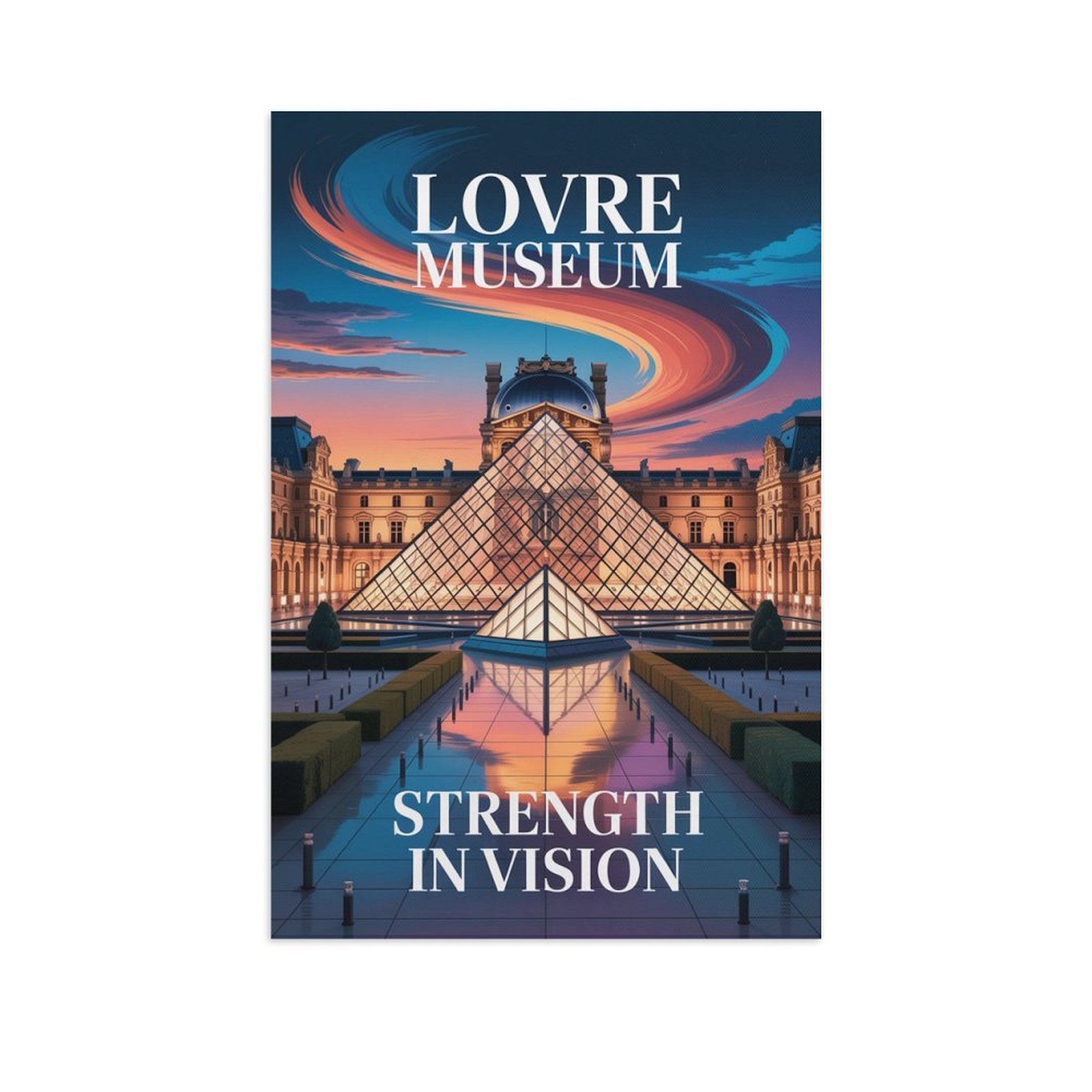 Inspirational Décor Louvre Museum Motivational Poster Strength in ...