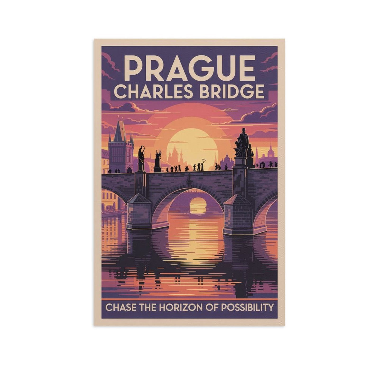Inspirational Décor Prague Charles Bridge Motivational Poster Chase The ...