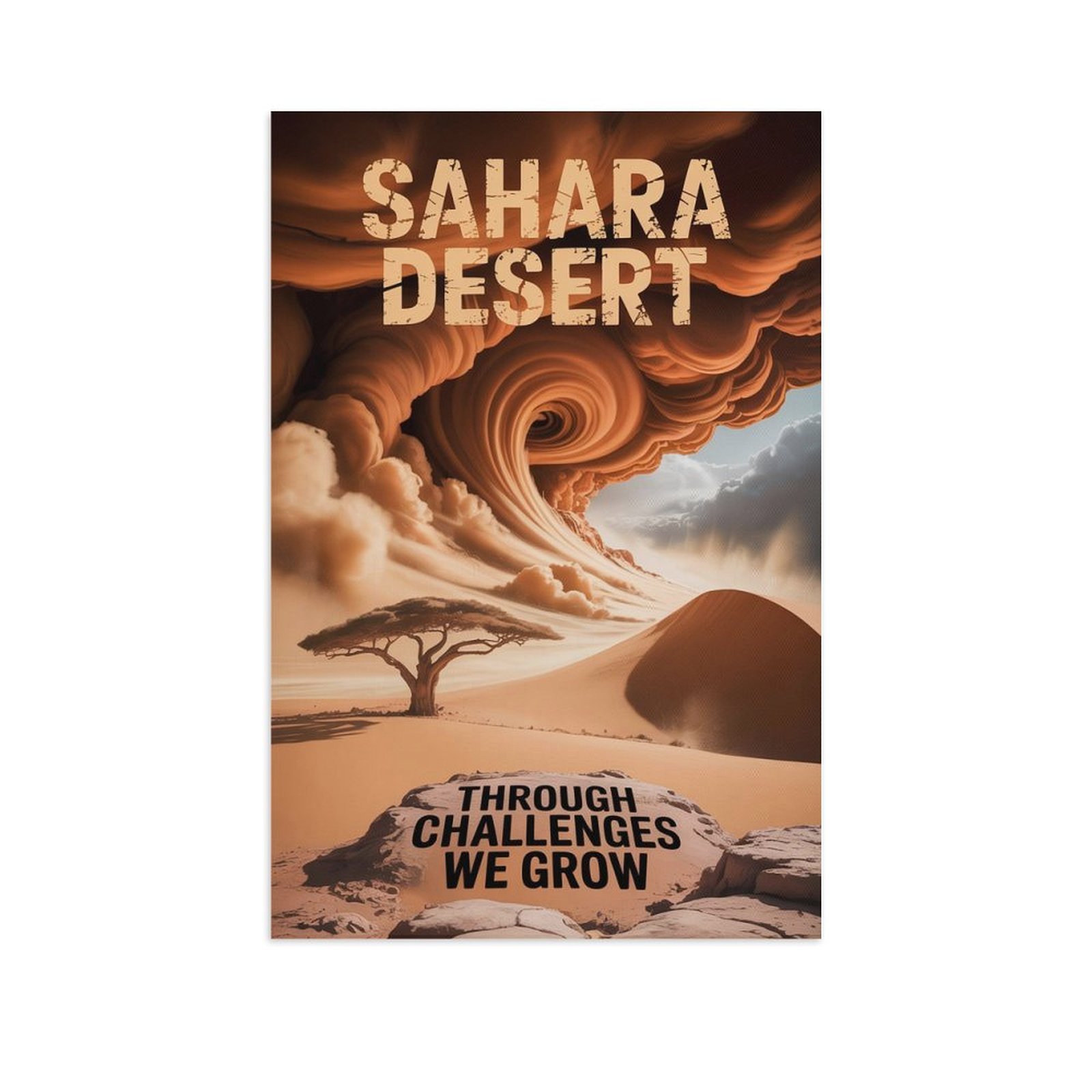 Inspirational Décor Sahara Desert Motivational Poster Through ...