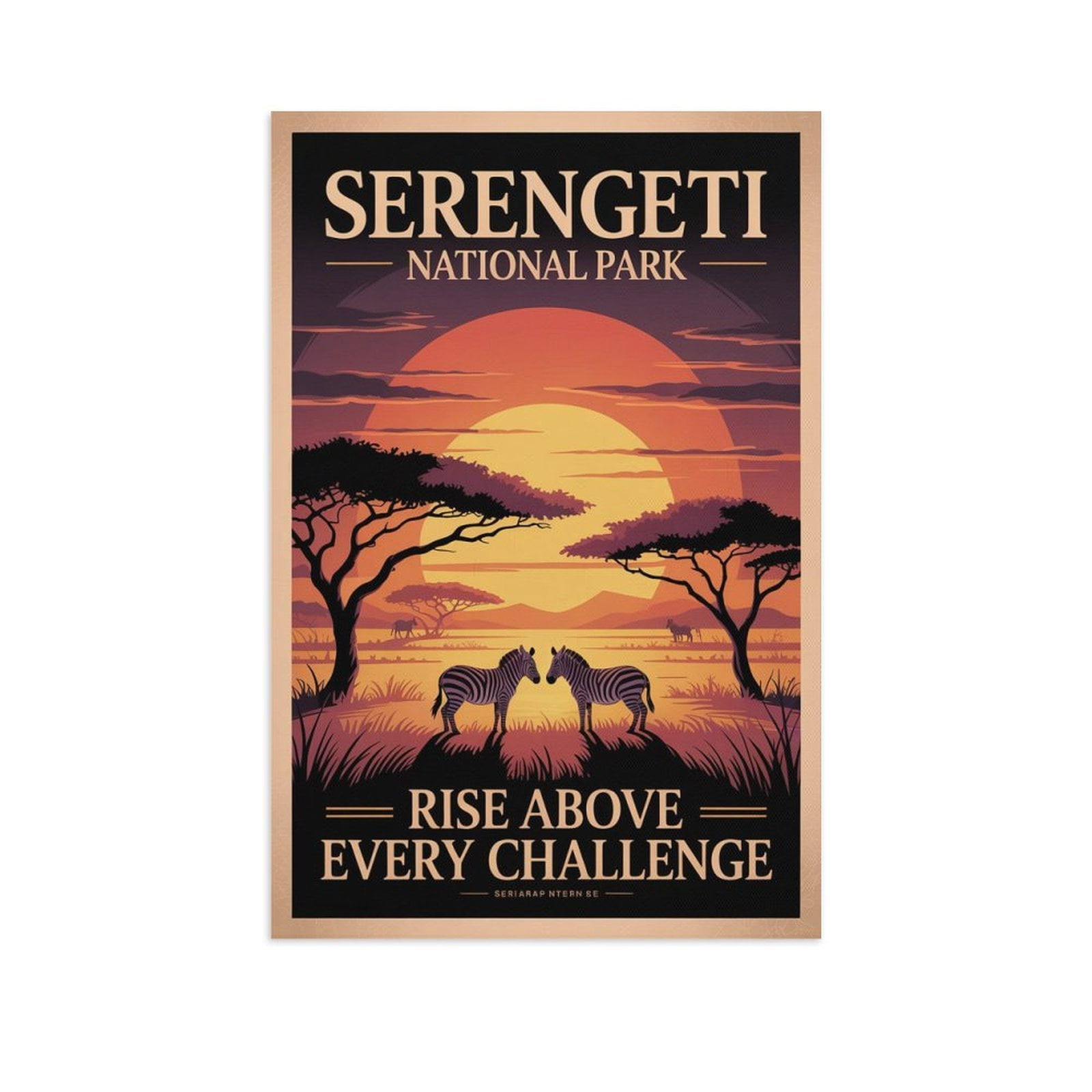 Inspirational Décor Serengeti National Park Motivational Poster Rise ...