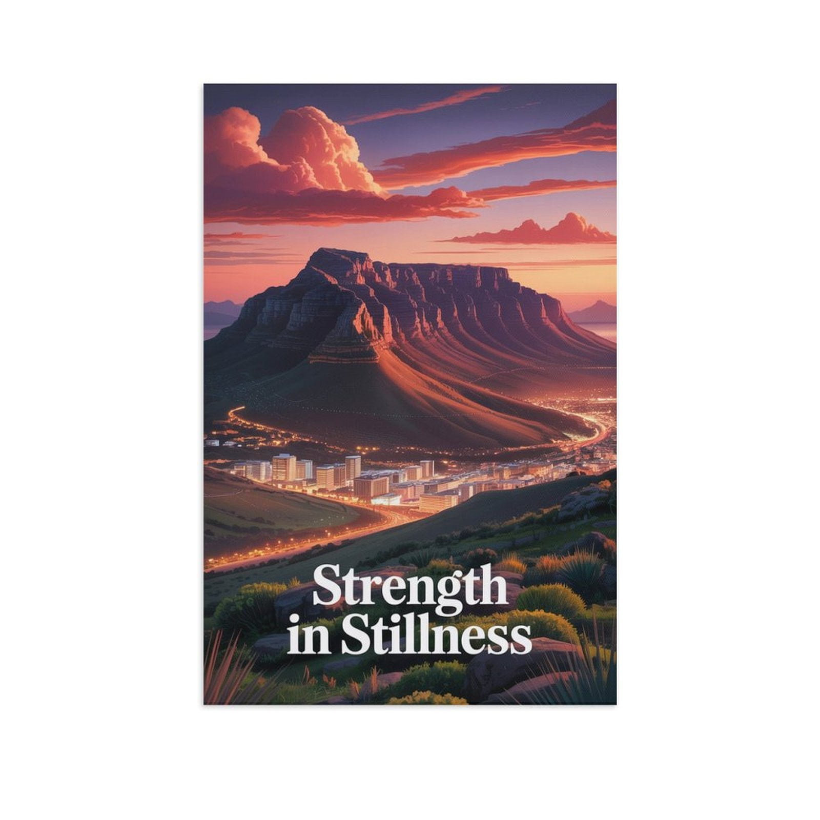 Inspirational Décor Table Mountain Motivational Poster Strength in ...