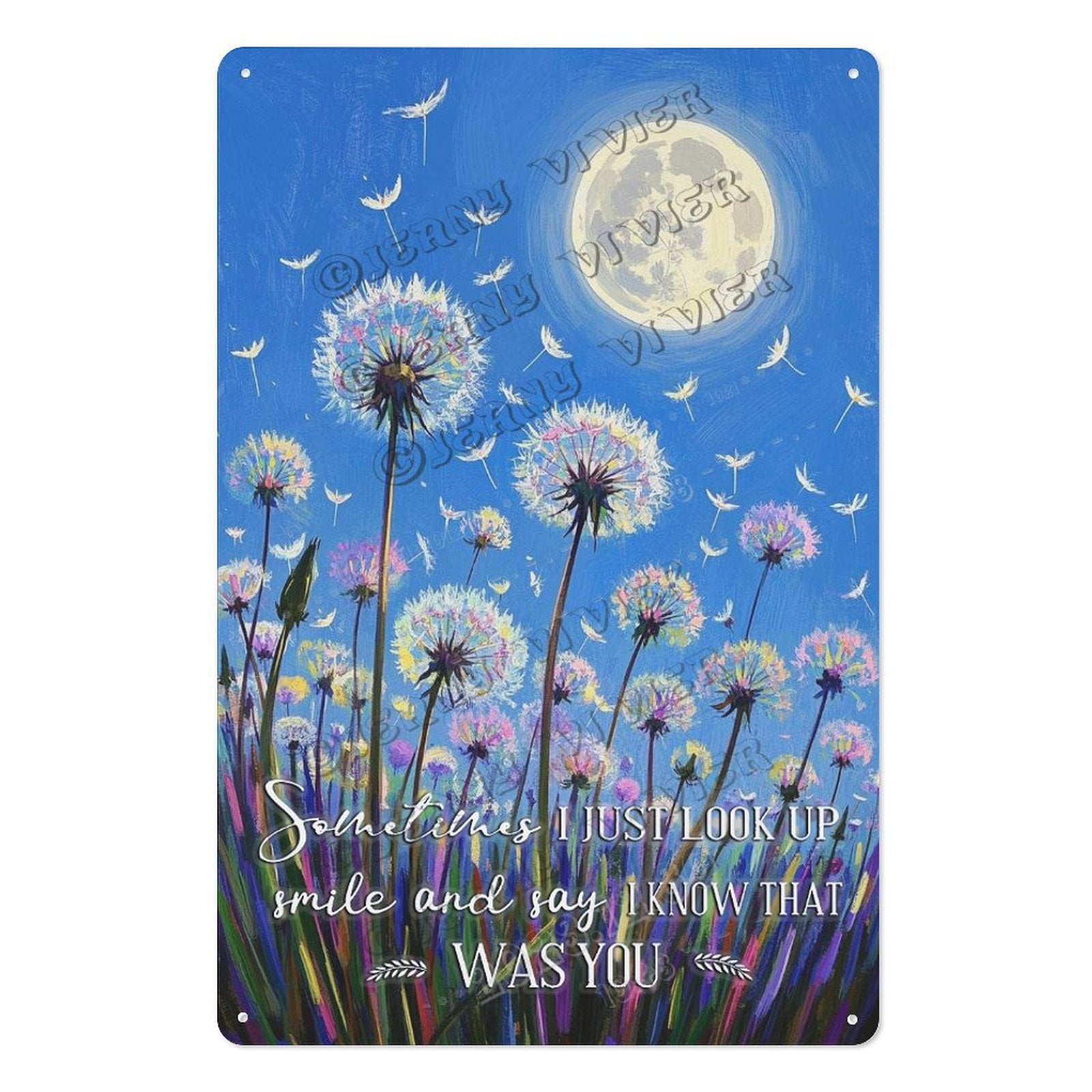 Inspirational Dandelion Quote Tin Sign – Boho Wall Decor for Bedroom ...