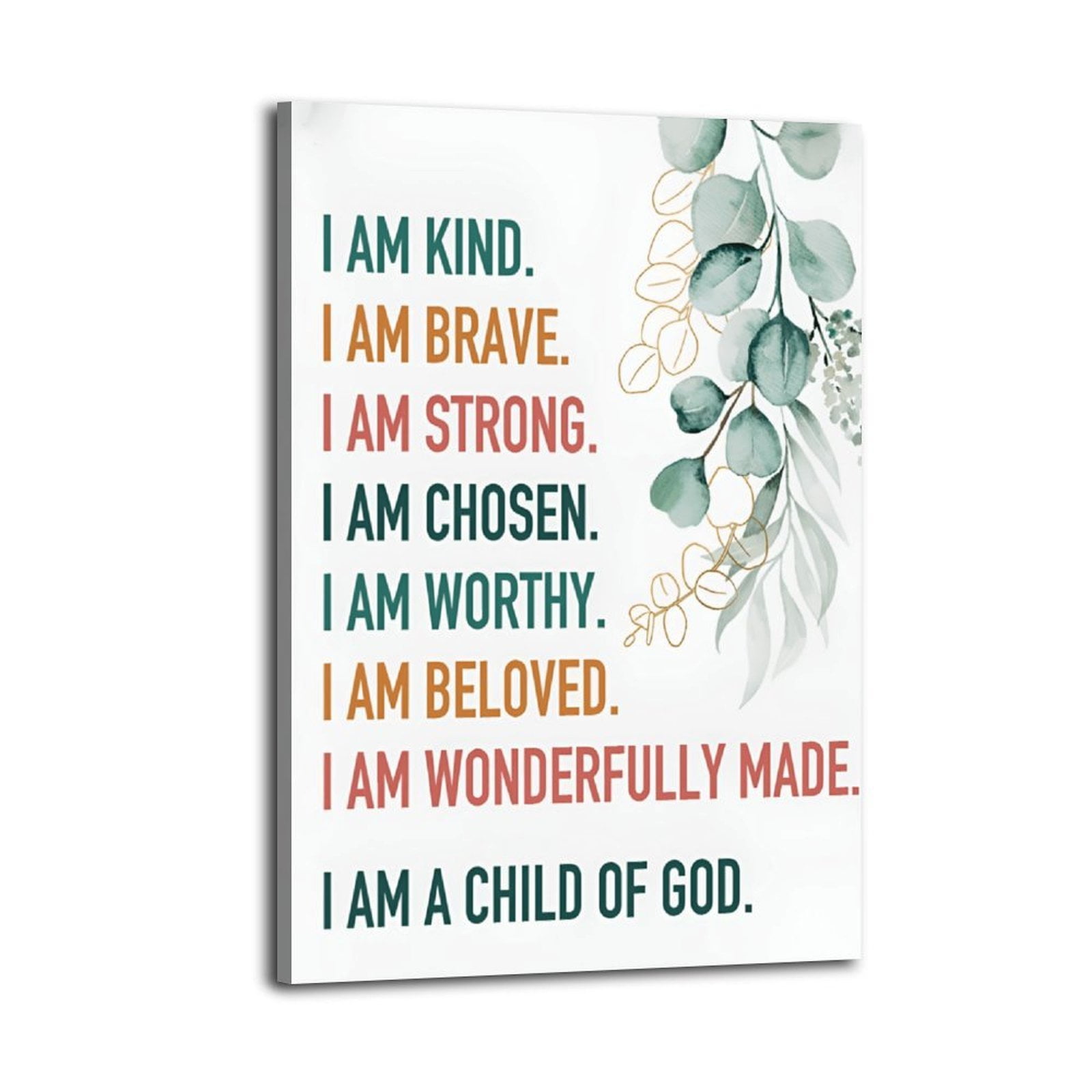 Inspirational Decor I Am A Child of God Scripture Poster Wrapped Wooden ...