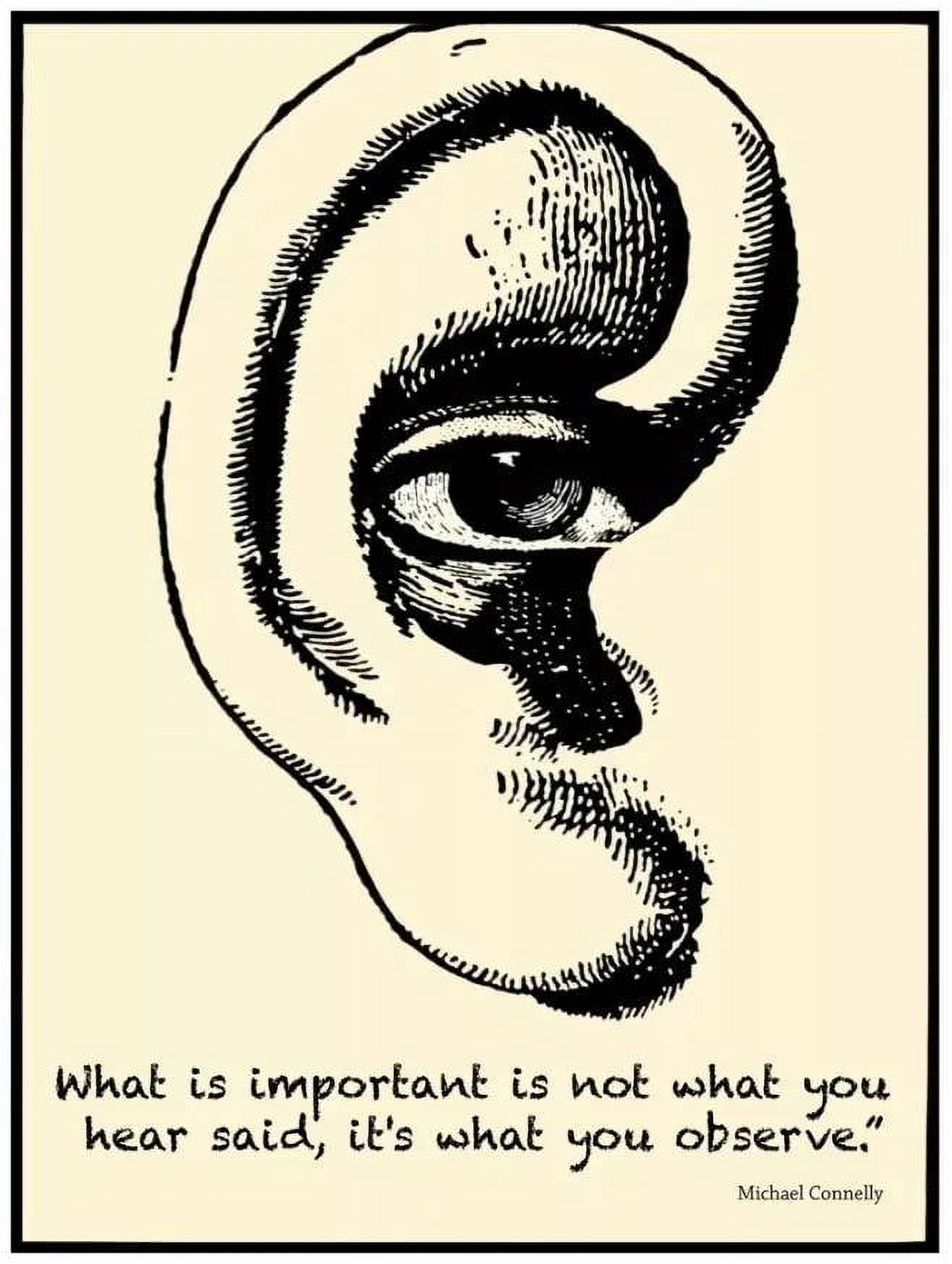 Inspirational Decor Poster.Important what you see not hear.Quote.Art ...