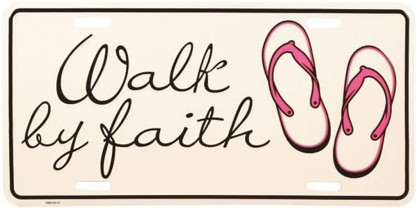 Inspirational Deluxe License Plate - Walk by Faith | Universal Car ...
