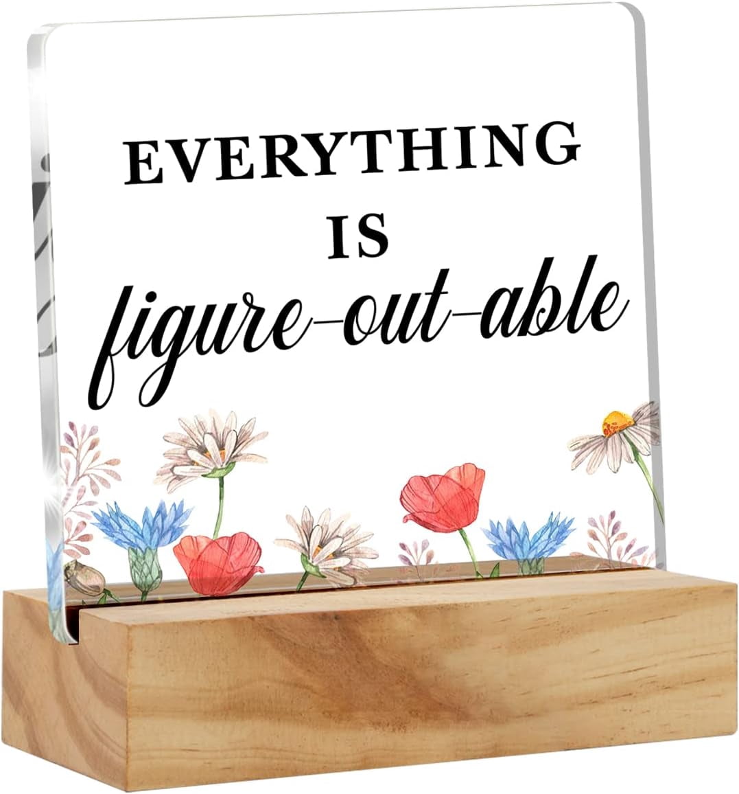 Inspirational Desk Decor Acrylic Desk Sign Decoration Home Office Room ...