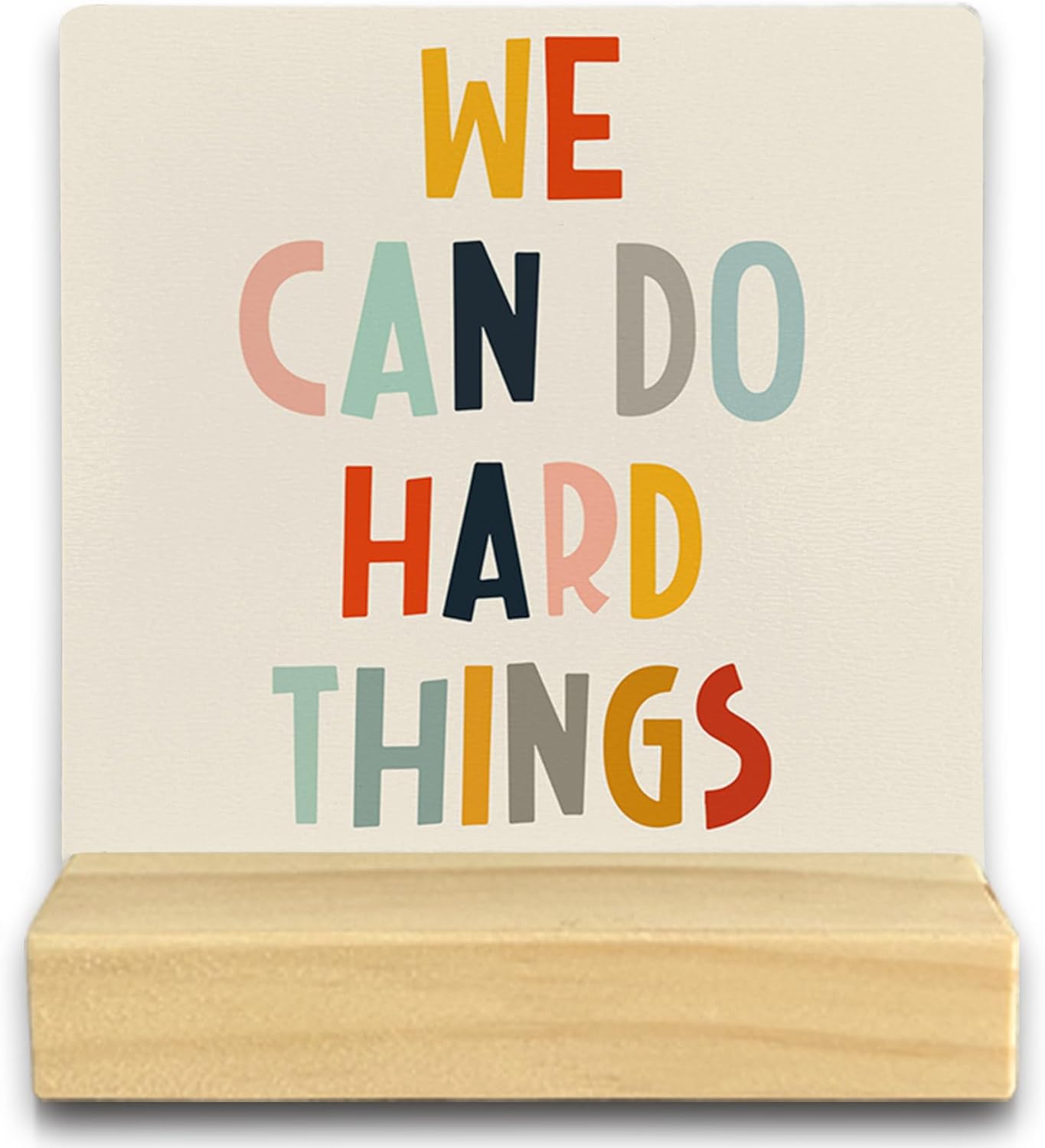 Inspirational Desk Decor, Boho Classroom Decor Wood Table Signs ...