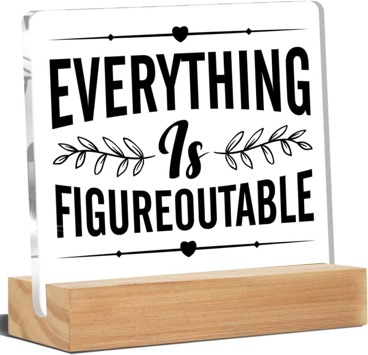 Inspirational Desk Decor, Motivational Desk Signs Everything Is ...