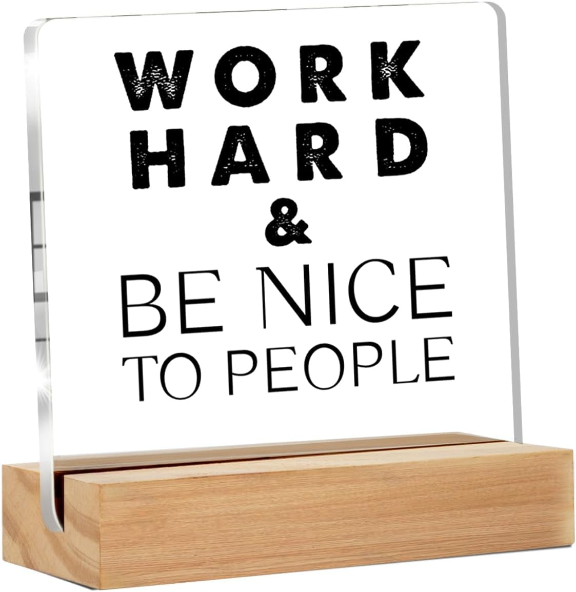 Inspirational Desk Sign - Motivational Desk Signs - Positive Work Hard ...