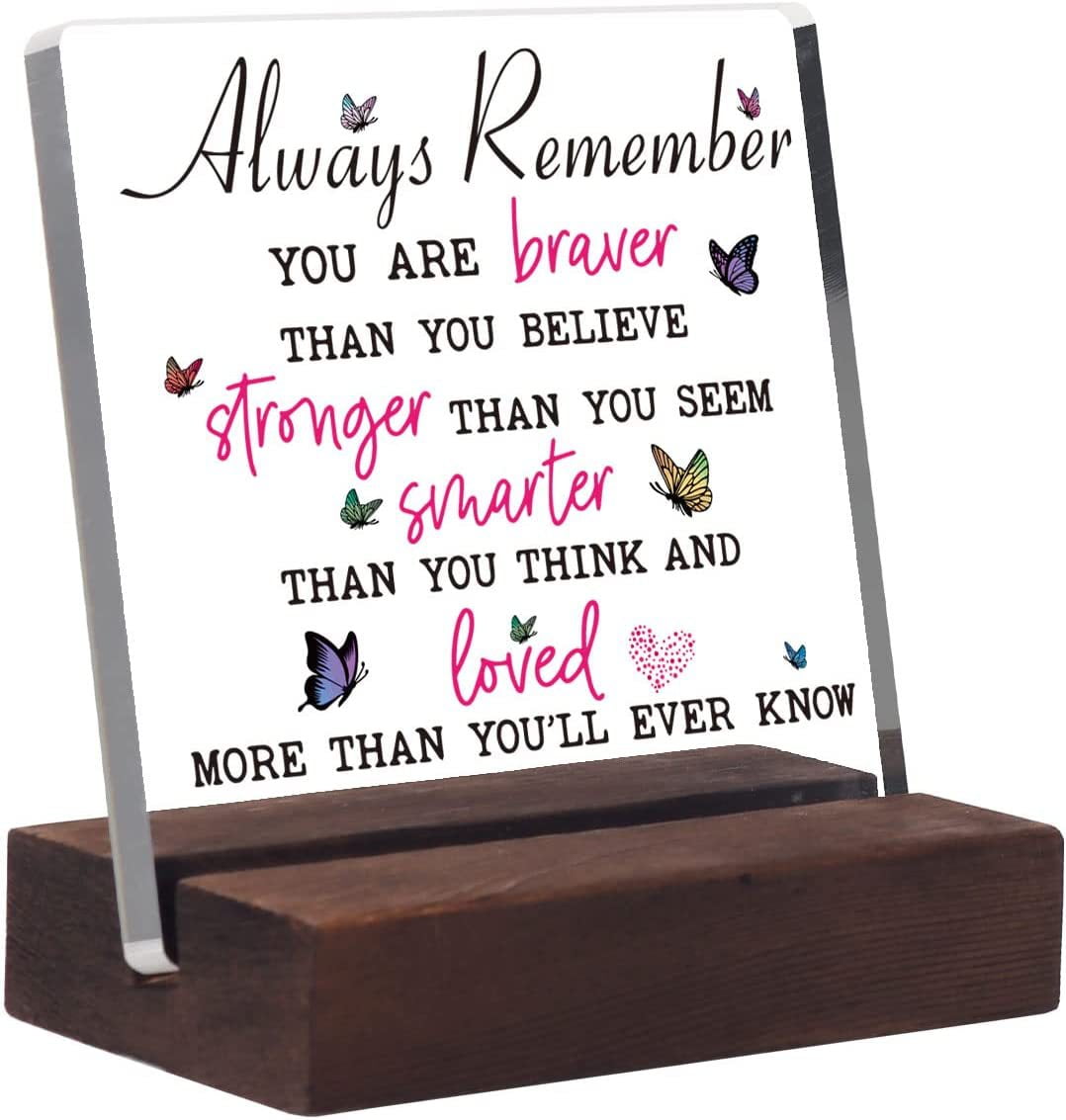 FENGGUIQU Motivational Desk Decor Clear Printed Text and Graphics for ...