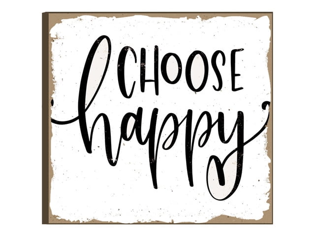 Inspirational Desk Sign Wall Hanging Choose Happy - Fashion ...