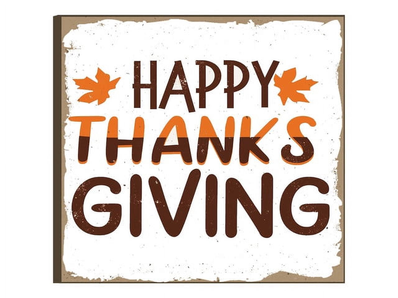 Inspirational Desk Sign Wall Hanging Happy Thanks Giving - Vintage ...