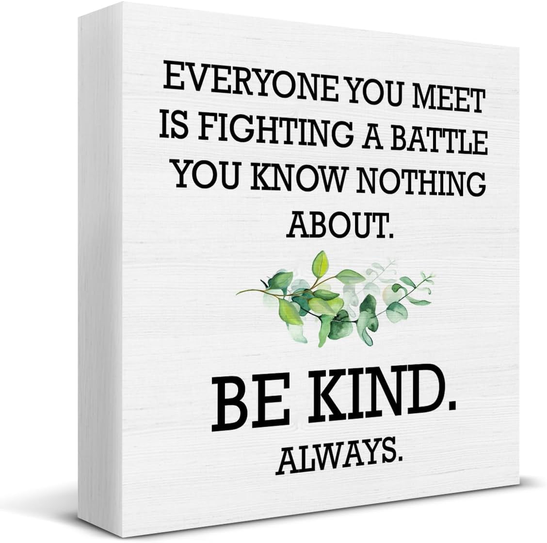 Inspirational Desk Signs Rustic Everyone You Meet Is Fighting a Battle ...