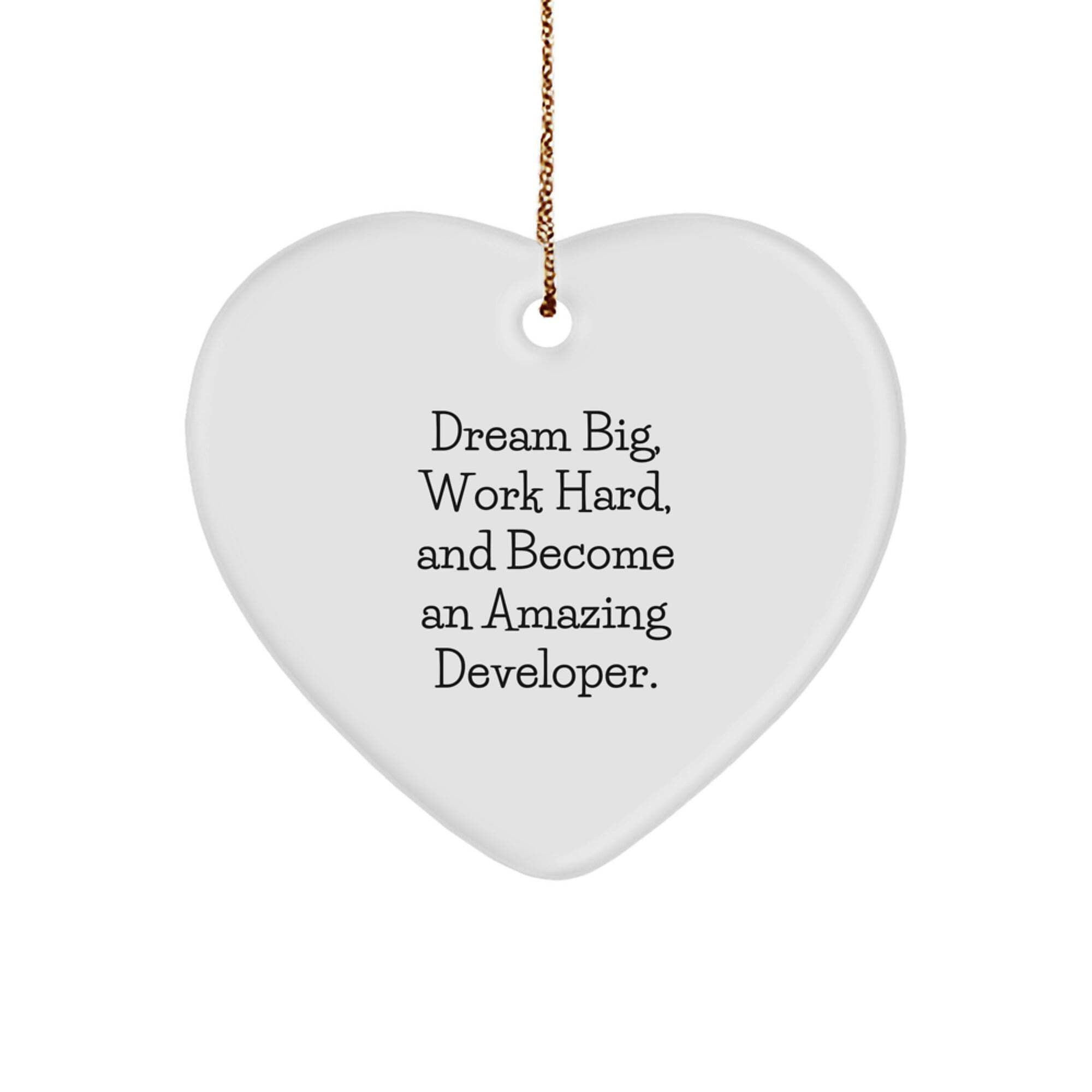 Inspirational Developer Heart Ornament Gifts from Friends and Family ...