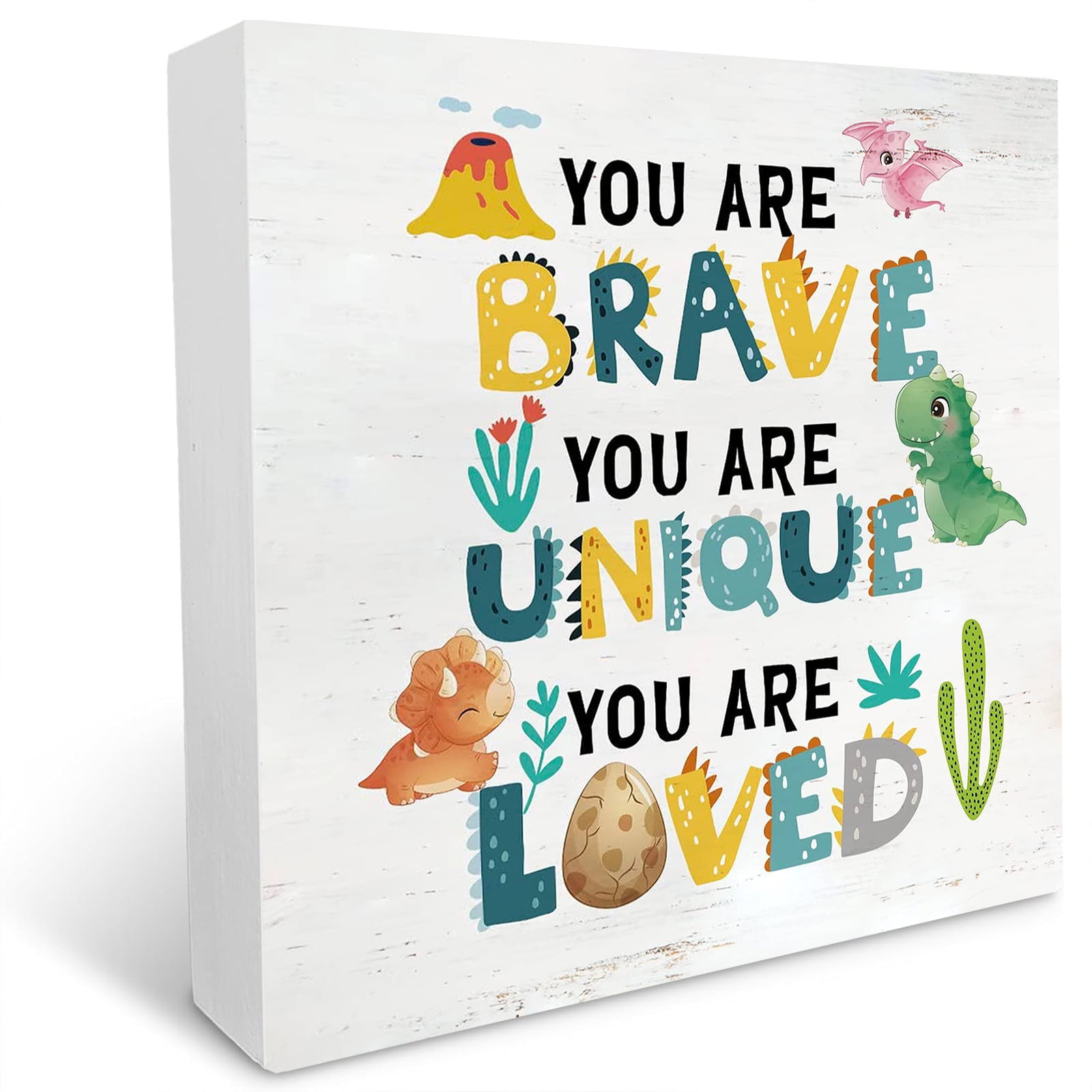 Inspirational Dinosaur Nursery Wood Box Sign Baby Dinosaur Dino You are ...