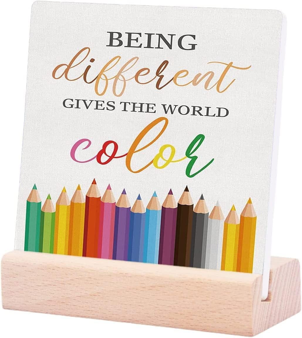 Inspirational Diversity Wall Art Being Different Gives The World Color ...