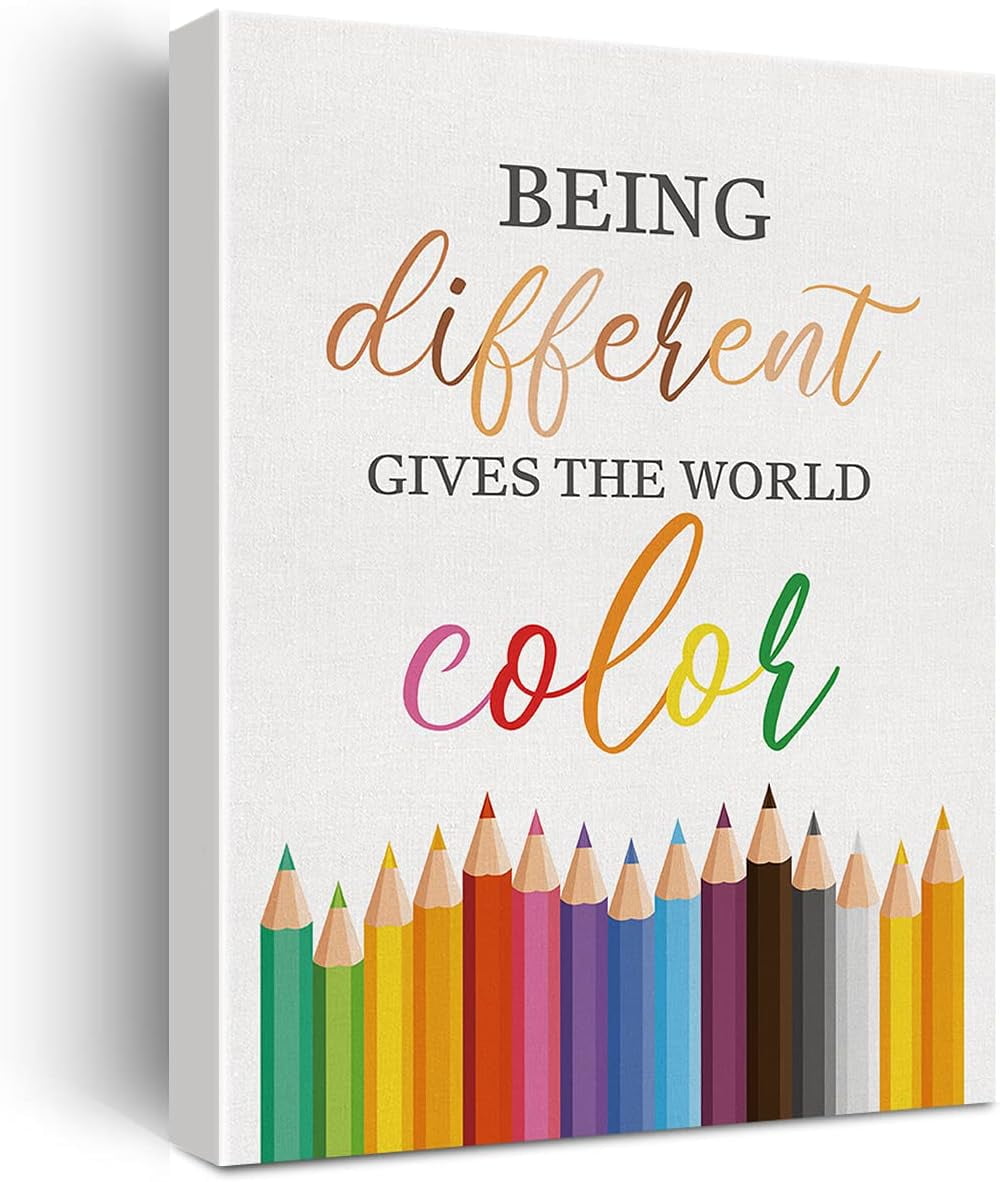 Inspirational Diversity Wall Art being Different Gives the World Color ...