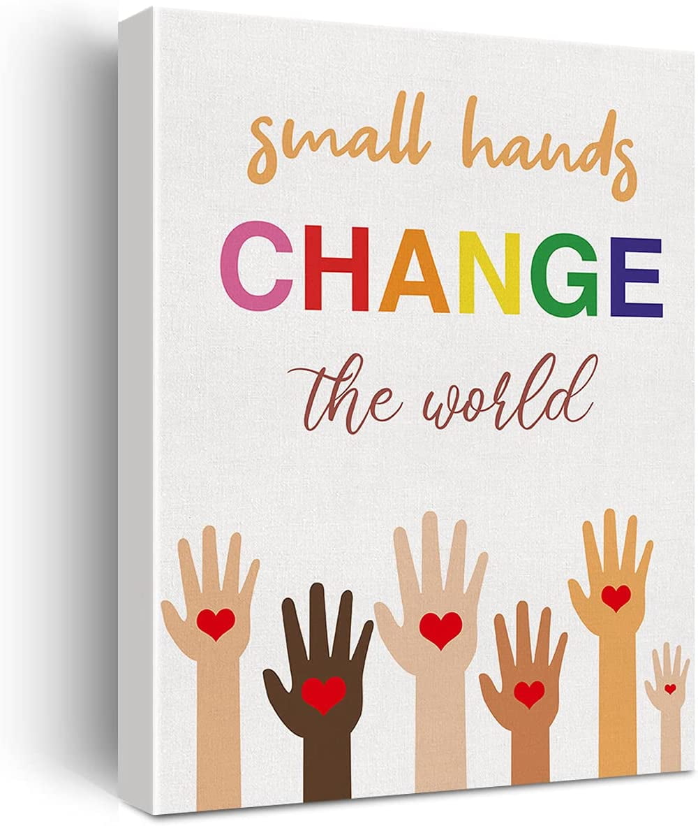Inspirational Diversity Wall Art Equality Digital Watercolor Canvas ...